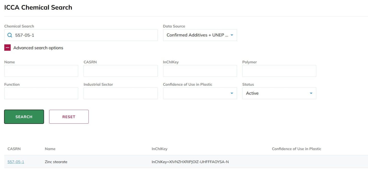 ICCA Chemical Database - Global Partners For Plastics Circularity